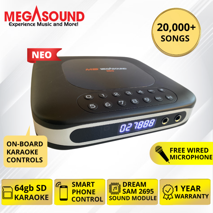 MEGASOUND NEO - SD Karaoke with 20,000+ built-in songs, Megasound Smart ...