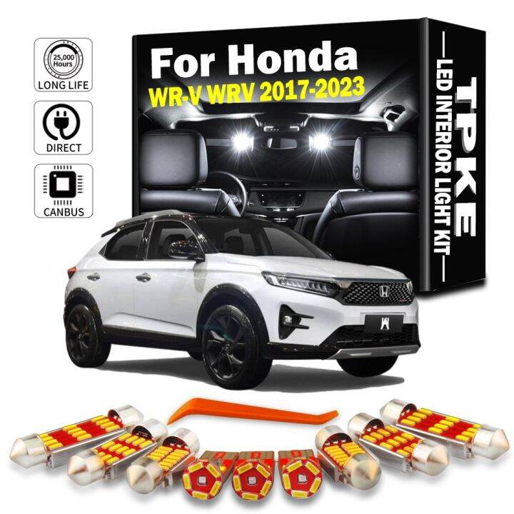 8ชิ้นชุดสำหรับฮอนด้าไฟ LED ภายใน WR-V WRV 2017 2018 2019 2020 2021 2022 2023แผนที่ยานพาหนะ ...