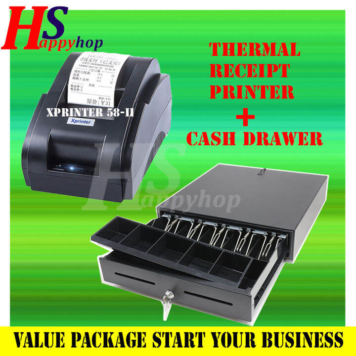 Value Pack Receitp Printer USB connctor with Cash Drawer Set | Lazada