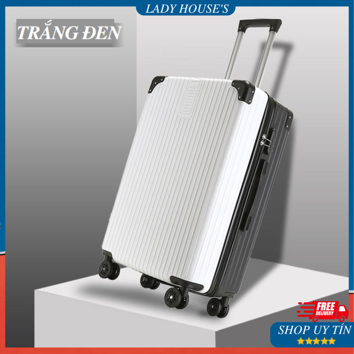 Vali Kéo Bo Góc Thời Trang Màu Đen Cá Tính Chất Liệu Nhựa PC+ABS Cao ...