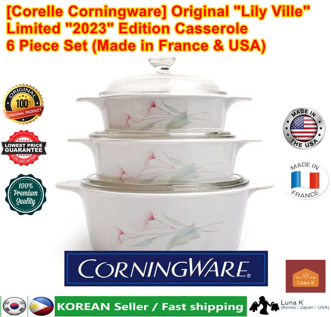 [Corelle Corningware] Original "Lily Ville" Limited "2023" Edition ...
