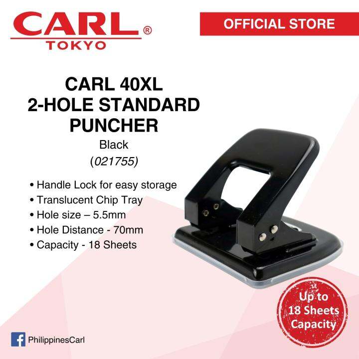 CARL 2-Hole Standard Puncher | With Translucent Chip Tray | 5.5 - Hole ...