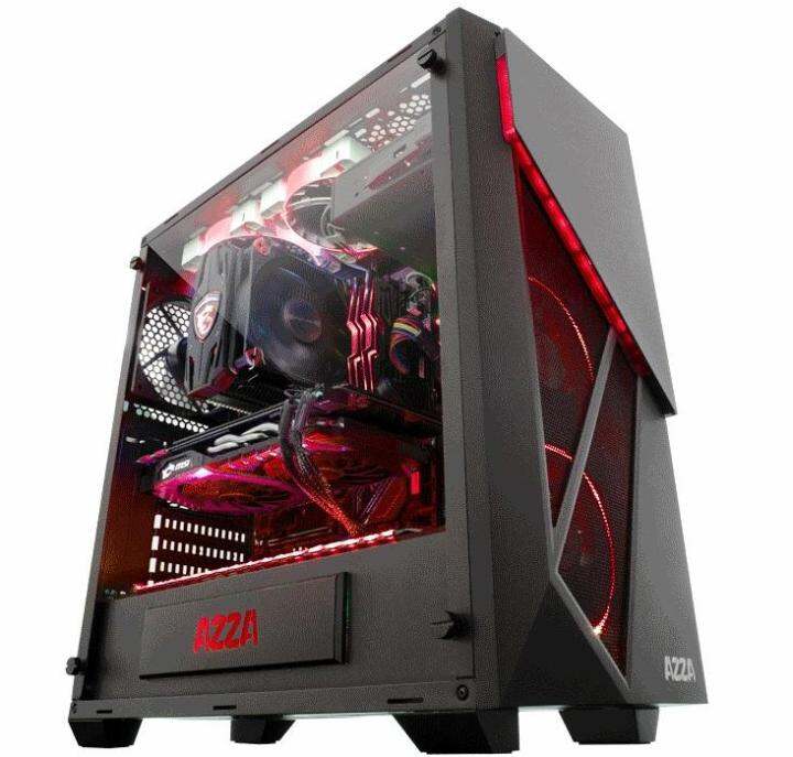 CASE (เคส) AZZA Mid Tower Gaming Computer Case Inferno 310 - Black ...