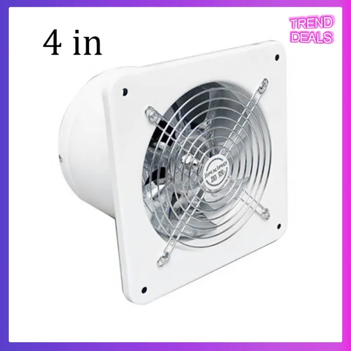 4 Inch Wall Mounted Exhaust Fan Square Mute Window Ventilation Fans For ...