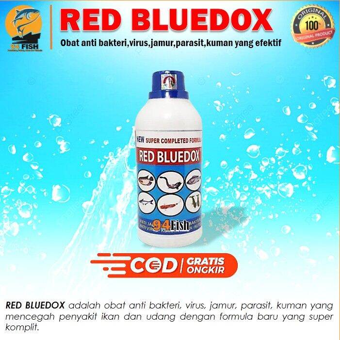 RED BLUEDOX Obat Ikan Anti Jamur Bakteri dan Parasit 250ml | Lazada ...