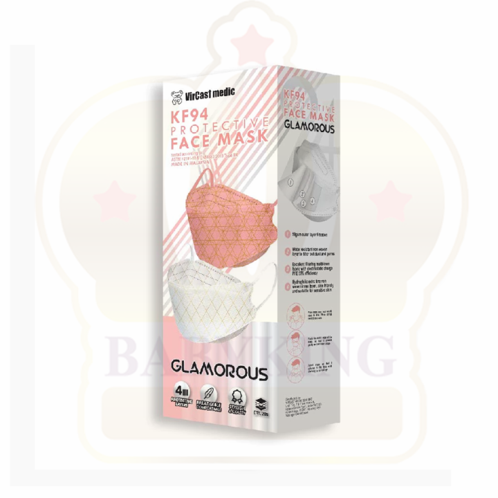 Original Vircast Medic Protective KN95 5Ply / KF94 4Ply Adult Kids Kid ...