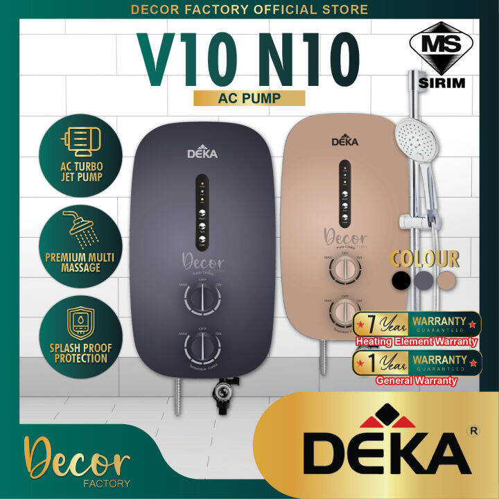 DEKA Water Heater DEKA N10 / V10 AC Pump AC Turbo Jet Pump Limited ...