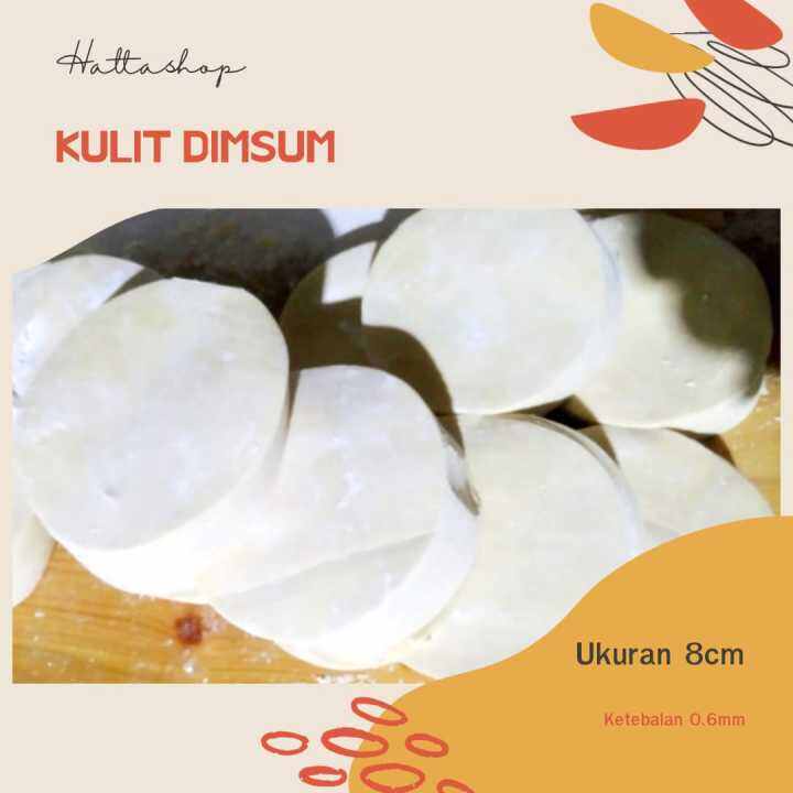 kulit pangsit/dimsum/gyoza 8 cm Isi 50 lembar/pack POLOS BULAT | Lazada ...