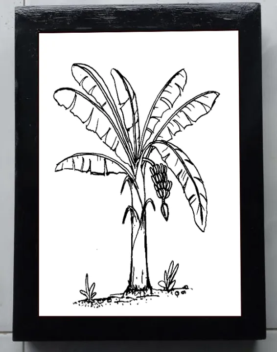 Hiasan DInding Siluet Pohon Pisang ukuran 34x25cm | Lazada Indonesia