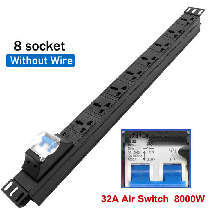 Pdu Power Distribution Unit Power Strip Rack Mount 8 Socket 16A/32A Air ...