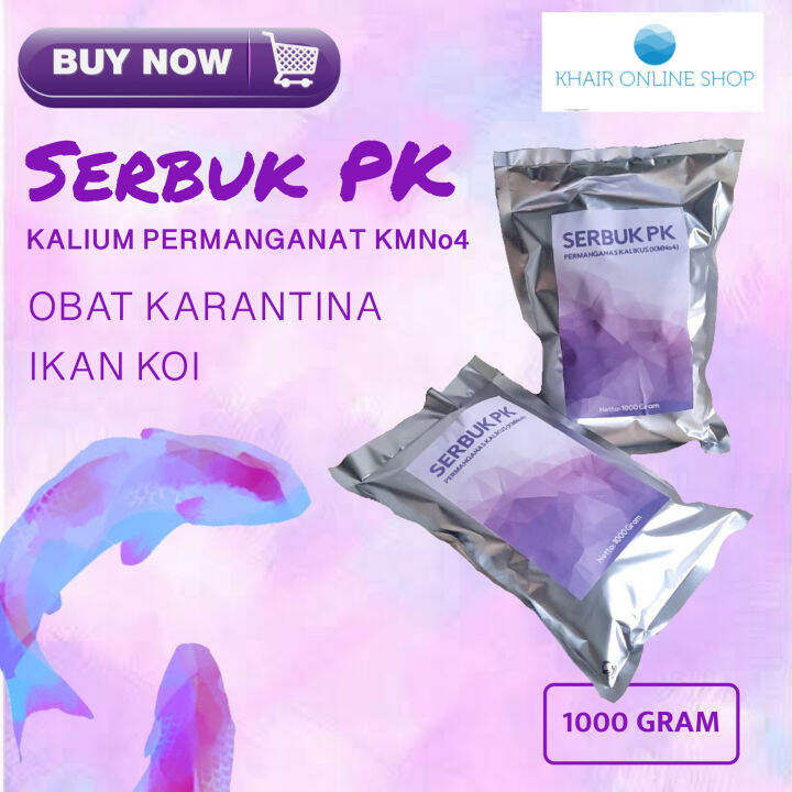 Kalium Permanganat 1000 gram Serbuk Pk berkualitas obat ikan koi ...