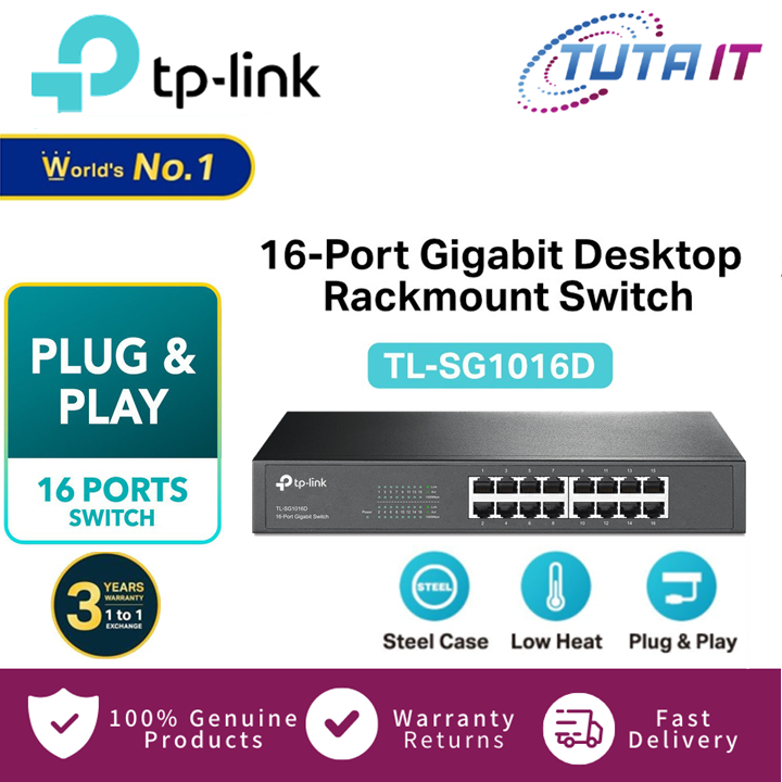 TP-Link TL-SG1016D 16-Port Gigabit Desktop/Rackmount Switch | Lazada