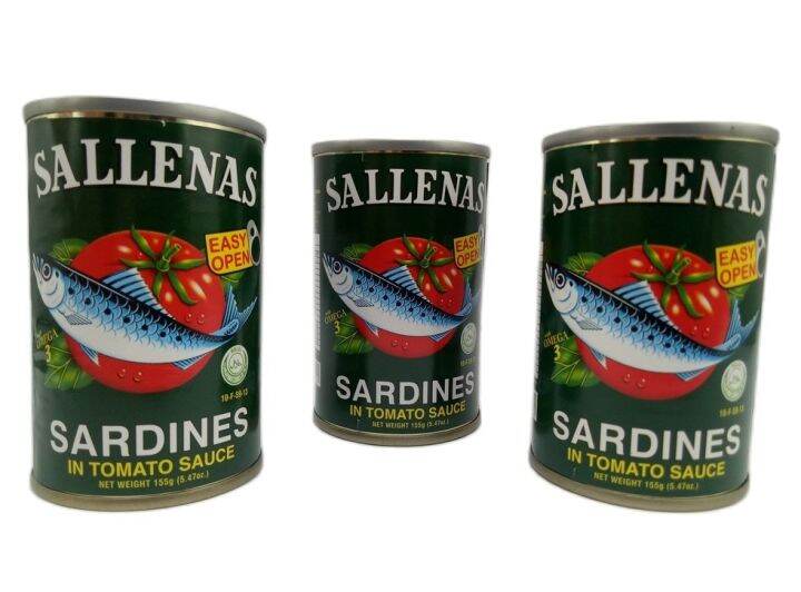 Sallenas Sardines in Tomato Sauce (30 x 155 Grams) | Lazada PH