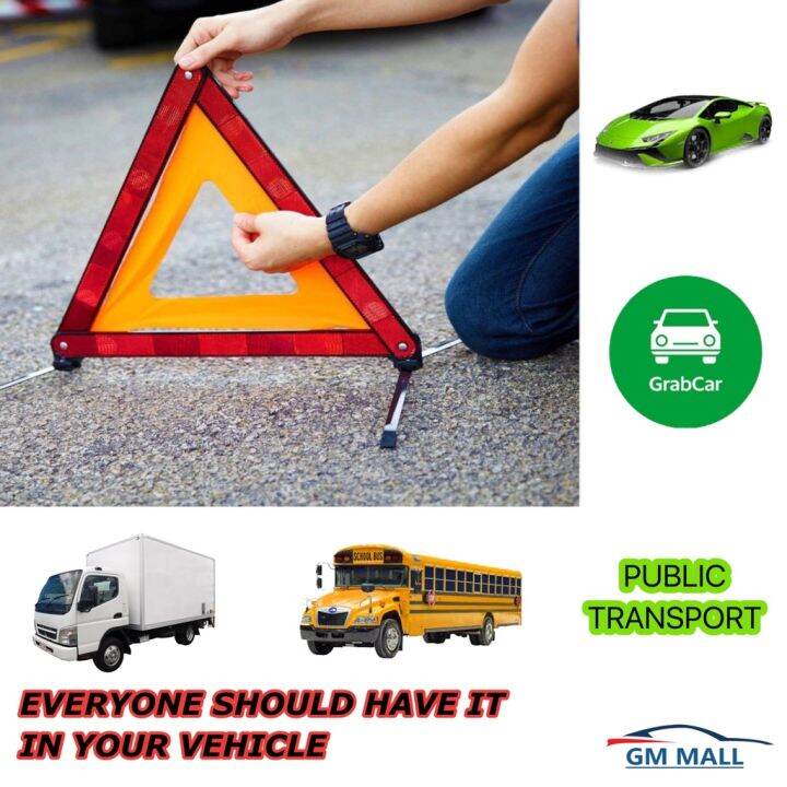 TRIANGLE ROAD SIGN STAND Safety Stand Emergency Warning Stand Foldable ...