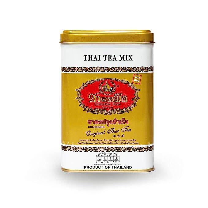 Chatramue Brand Gold Label Thai Tea Mix Formula 1 Vanilla Flavor (50 ...