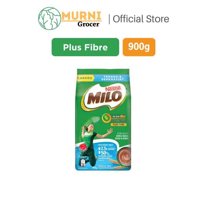 Milo Activ-Go Plus Fibre (900g) | Murni Grocer | Lazada