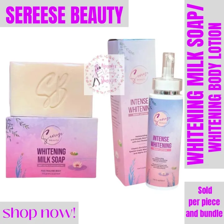 SEREESE BEAUTY Intense Whitening Body Lotion 235ml and Whitening Milk ...