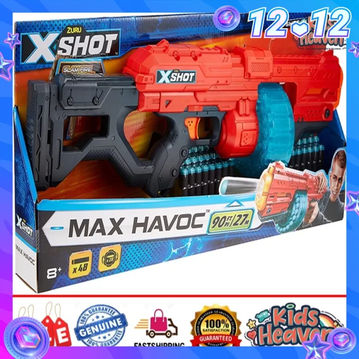 ZURU X-Shot 36446 Excel Max Havoc Foam Dart Blaster-Red (100.0% ...