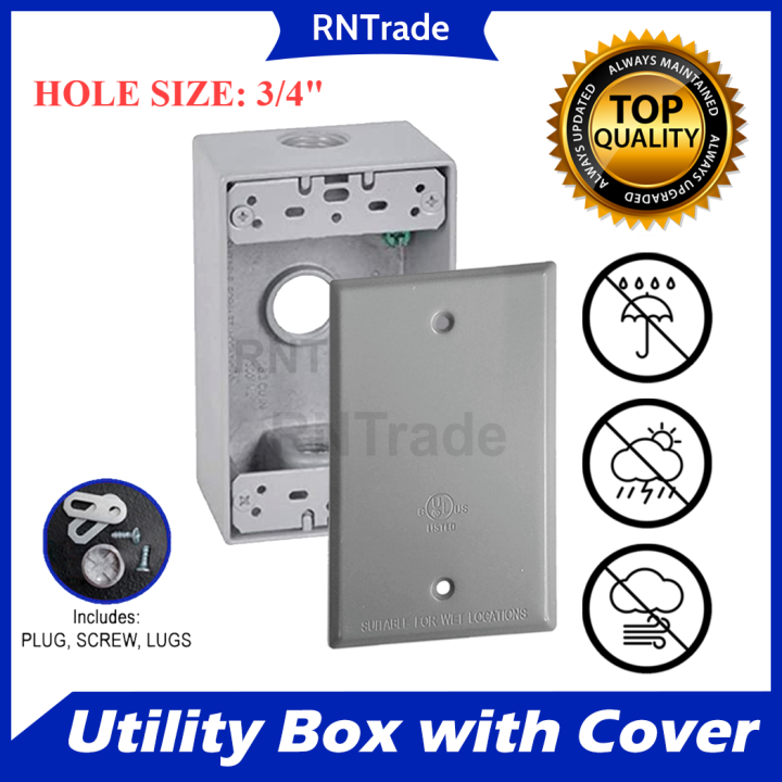 Weatherproof Utility Box FSB75-3 Master Electrician Rectangular Outlet ...