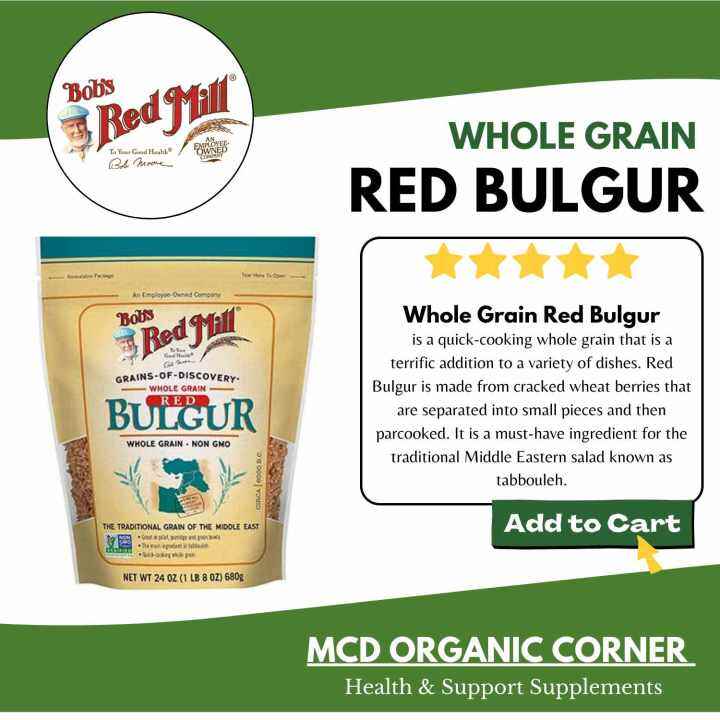 Bob's Red Mill Whole Grain Red Bulgur 680g | Lazada PH