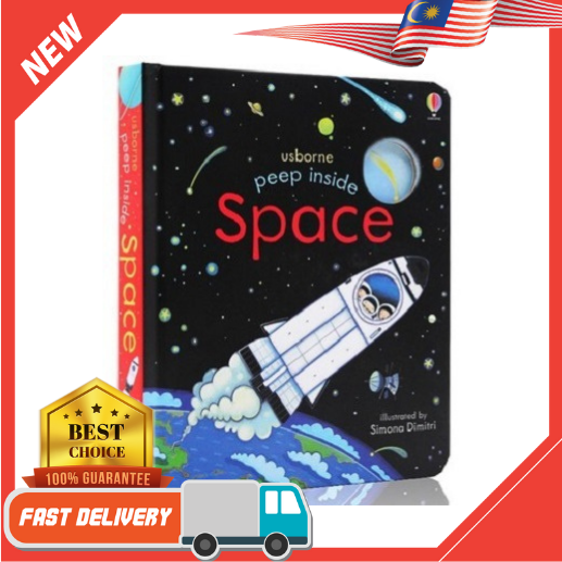 Usborne Original Children Popular Books Peep Inside Space Board book ...
