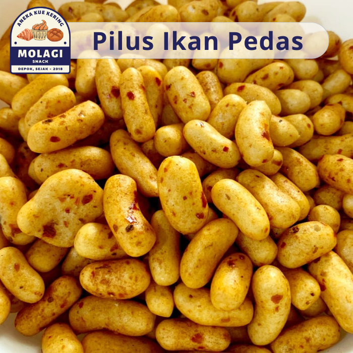 Pilus Ikan Pedas 250 Gram / Pilus Kapsul Rujak / Kerupuk Ikan - Molagi ...