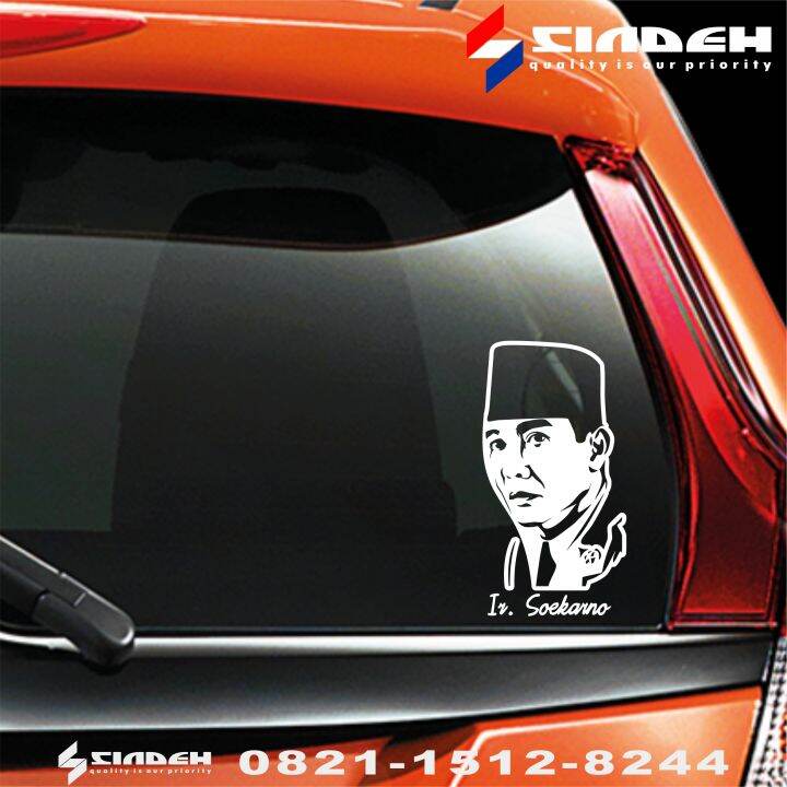 CUTTING STICKER MOBIL GAMBAR IR. SOEKARNO STIKER MOBIL KEREN STIKER ...