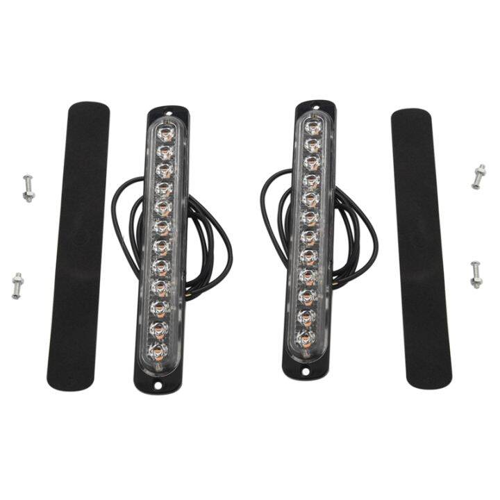 2Pcs 12LED Amber Led Light-Head Emergency Beacon Hazard Warning Light ...