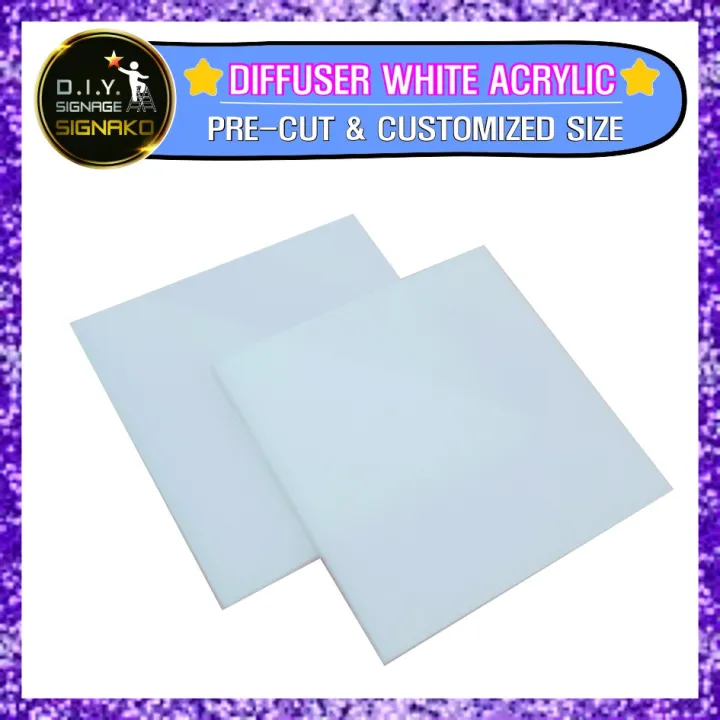 White Diffuser Acrylic Sheet Pre Cut Customized Size Sheets Plastic ...