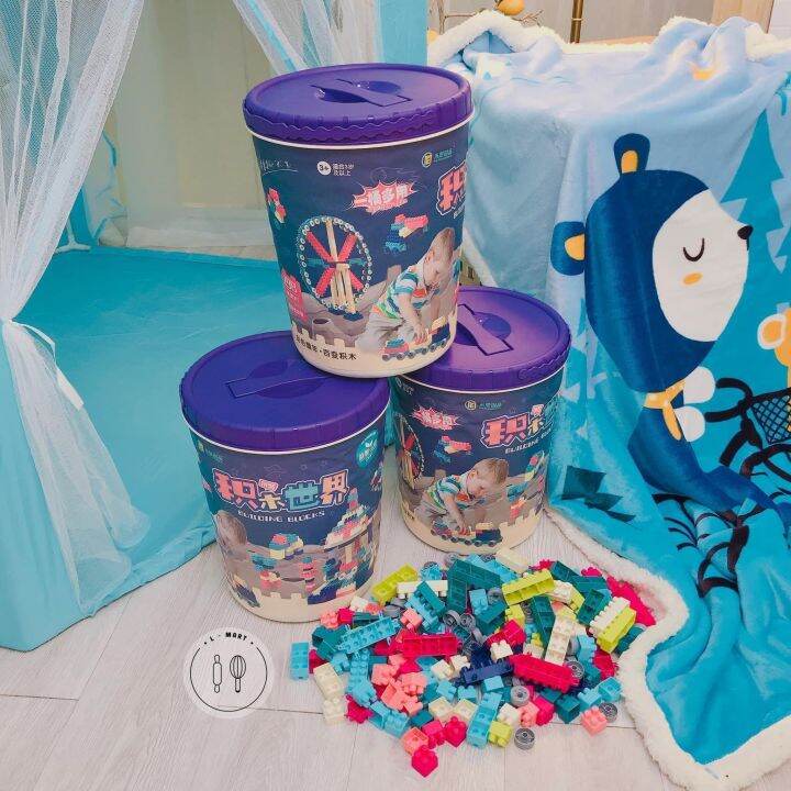 Bộ Lego lắm ráp - Xô đồ chơi Lego Siêu To lắp ráp 198 chi tiết - Thùng ...