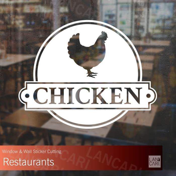 Stiker Cutting Fresh Chicken Daging Ayam Sticker Restoran Dinding Kaca ...