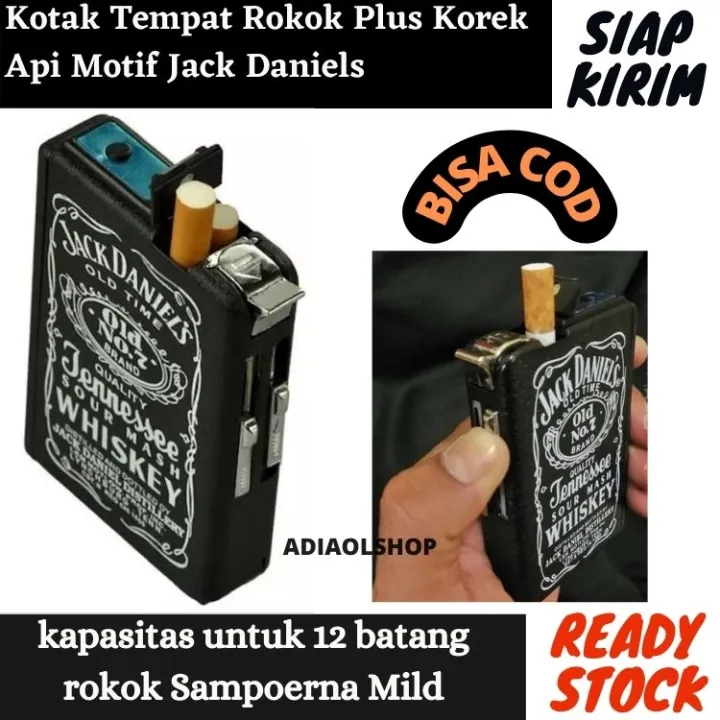 Kotak Rokok Plus Korek Api Jack Daniel - Rokok Panjang | Lazada Indonesia