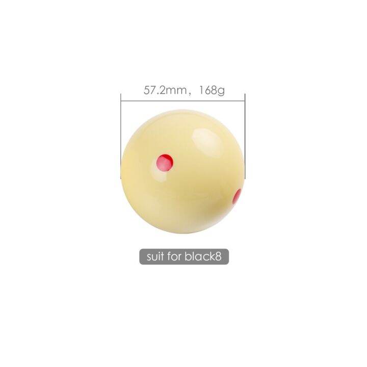 Billiard Pool Ball 52.5/57.2/61.5Mm Red 6 Dot Spot Measly White/Double ...