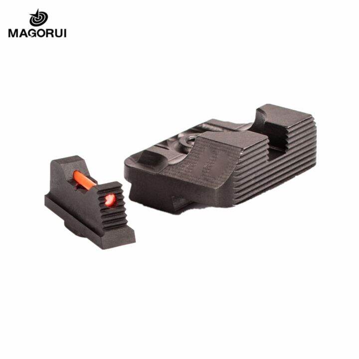 Magorui Sight Set .230 Fiber Optic Front Sight / Rear Combat V3 For ...