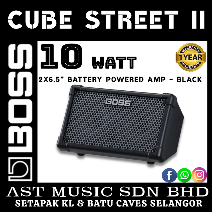 Boss CUBE Street 2 - 2x6.5" 10-watt Battery Powered Combo Amp - Black ...