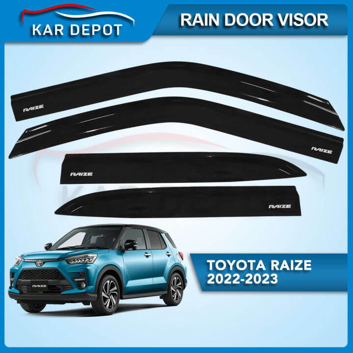 TOYOTA RAIZE 2022-2023 Black Rain Visor/Sun Guard Window Visor | Lazada PH