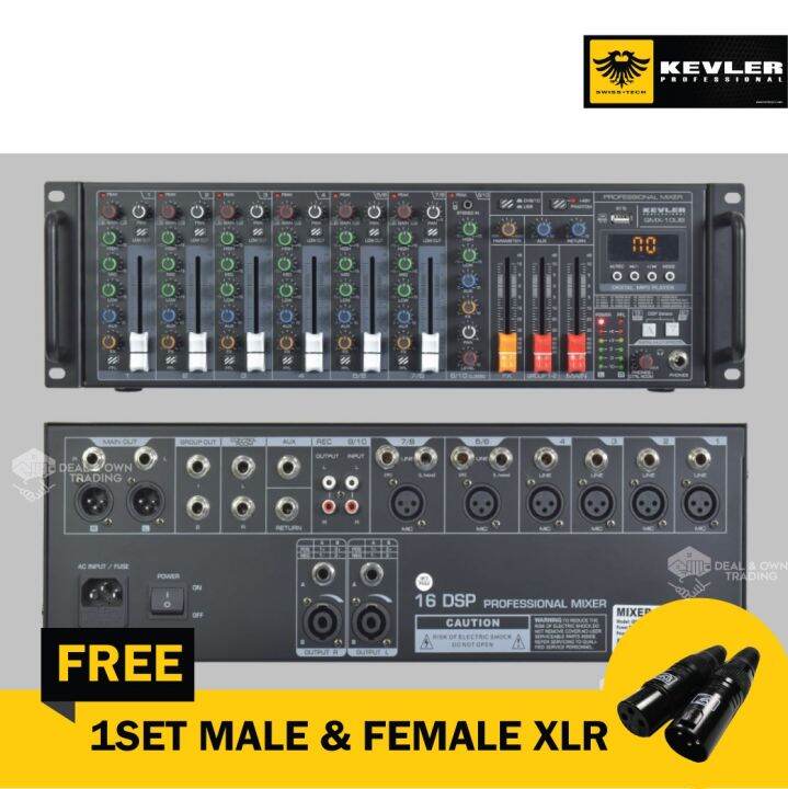 Kevler GMX-10UB 10 Channel 350W X 2 4 Ohms Powered Mixer | Lazada PH