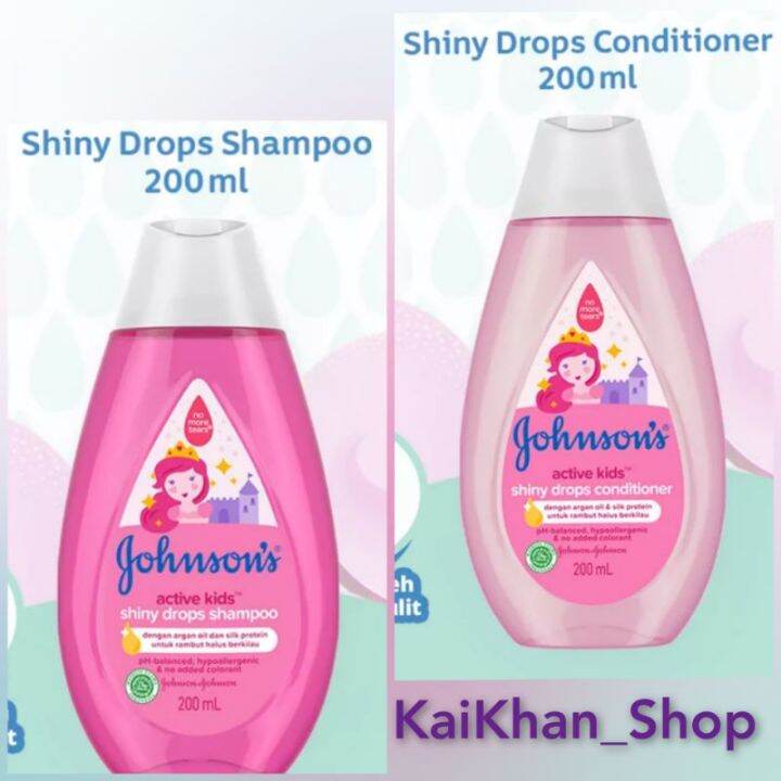 JOHNSON'S Active Kids Shiny Drops Shampoo / Conditioner - 200ml ...
