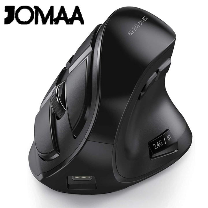 JOMAA Bluetooth Vertical Mouse Rechargeable Optical Mice for Multi ...