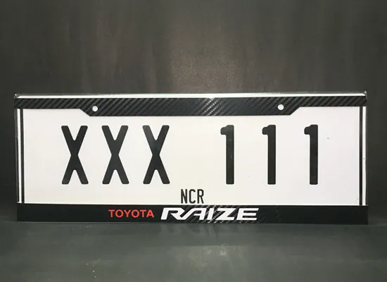 Car Plate Cover Protector Holder for Toyota Raize Carbon Fiber Design ...