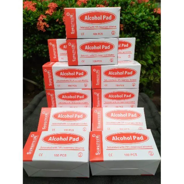 FIRST AID - 100 PCS. 70 SURGITECH ISOPROPYL ALCOHOL PAD | Lazada PH