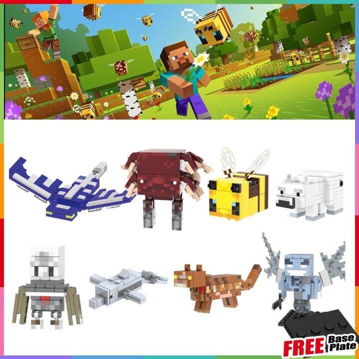 อาร์กติก N747e8 Minecraft Minifigures Phantom Striders Bee Cat Vex หมี ...