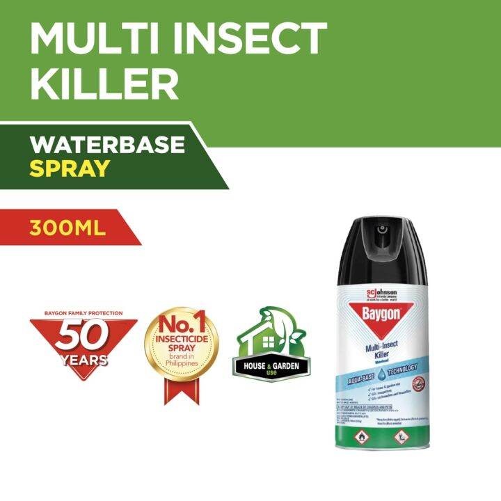 【COD】 Baygon Multi Insect Killer Water-Based - 300 ml | Lazada PH