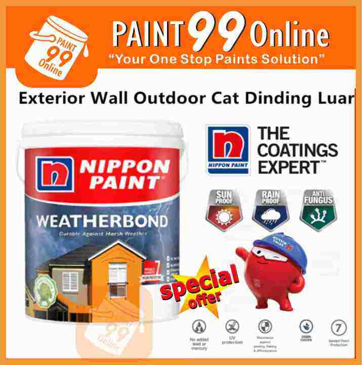🔥READY STOCK🔥 1L NIPPON PAINT Weatherbond Exterior Wall 7 Years ...