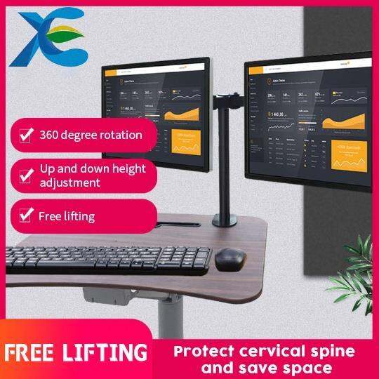 yul2095 【Lowest price】Dual LED Monitor Mount with C-clamp and Grommet ...