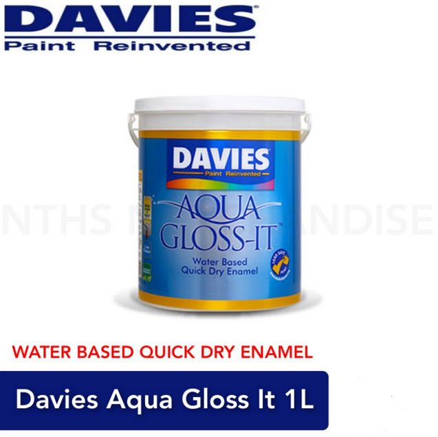 Davies Aqua Gloss-It 1 Liter Waterbased QDE for Wood or Metal Water ...