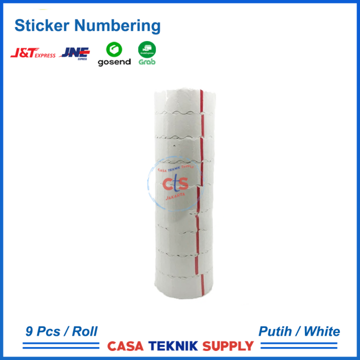 Sticker Numbering (Putih/White) Per Roll (Isi 9pcs) | Lazada Indonesia