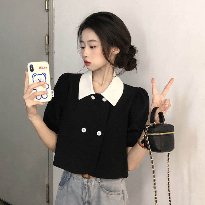 Cocopie เสื้อแฟชั่นผญ เสื้อครอปแฟชั่น เสื้อในผู้หญิง เสื้อเชิ้ตหญิง