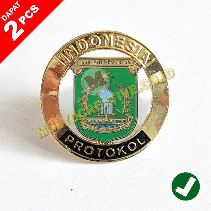 Pin Logo Daerah Protokol Pin Protokol Kabupaten Pasuruan Lencana ...