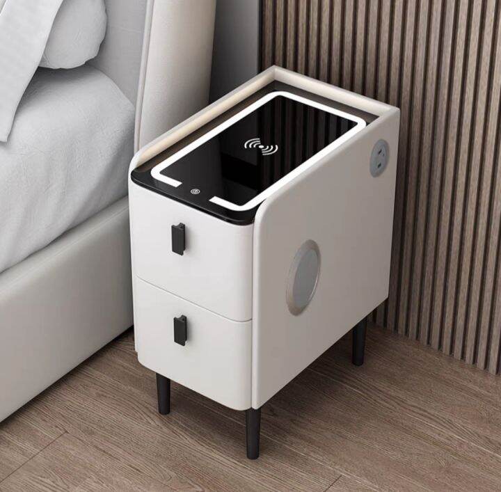 Smart Wireless Charging Bedside Table For Bedroom Minimalist Bed Side ...